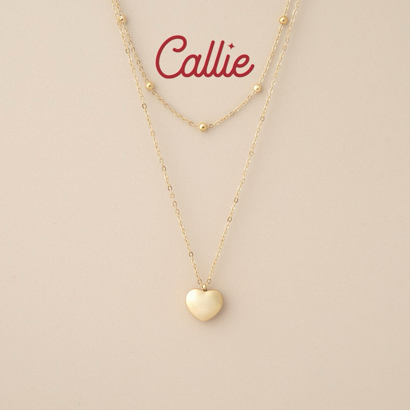 Callie Stainless Steel Karina Heart Layered Necklace Shop Callie Dainty ...