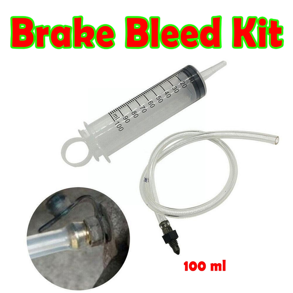 100ml Universal Motorcycle Brake Bleed Kit with Syringe,Hose,Fluid ...