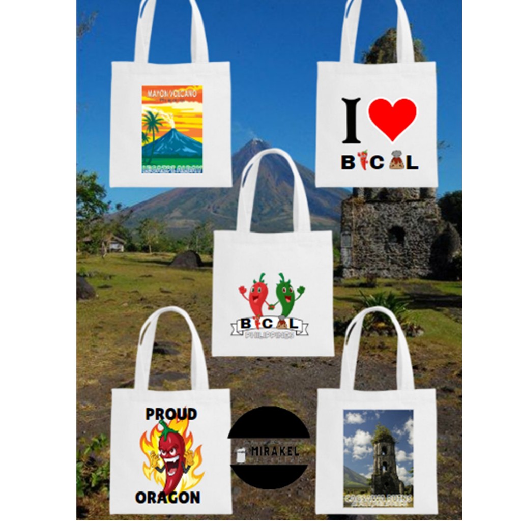 BICOL SOUVENIR BAG KATSA BAG TOTE BAG SUBLIMATION BAG | Shopee Philippines
