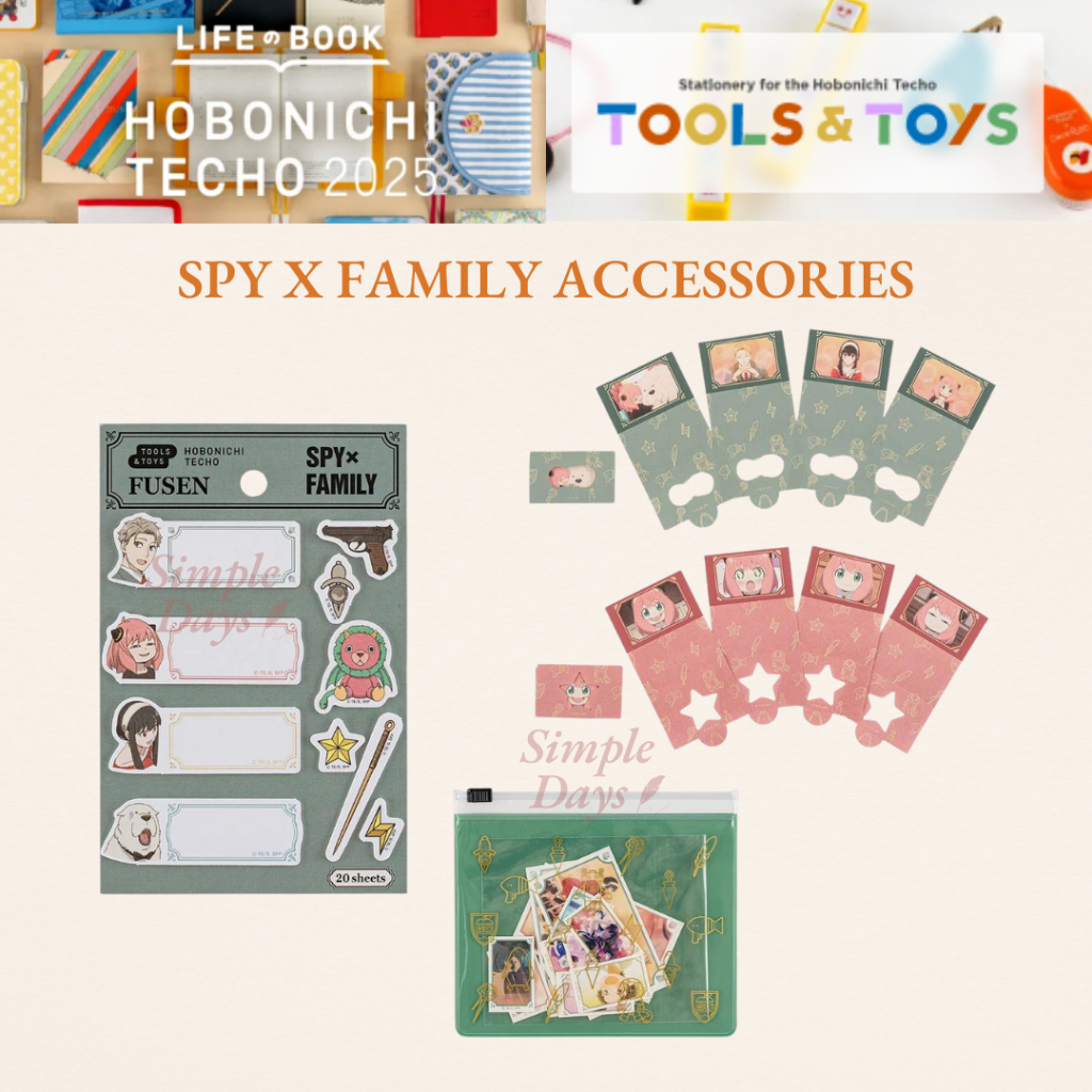 Hobonichi X Spy X Family Accessories Sticker Set Sticky Notes Letter ...