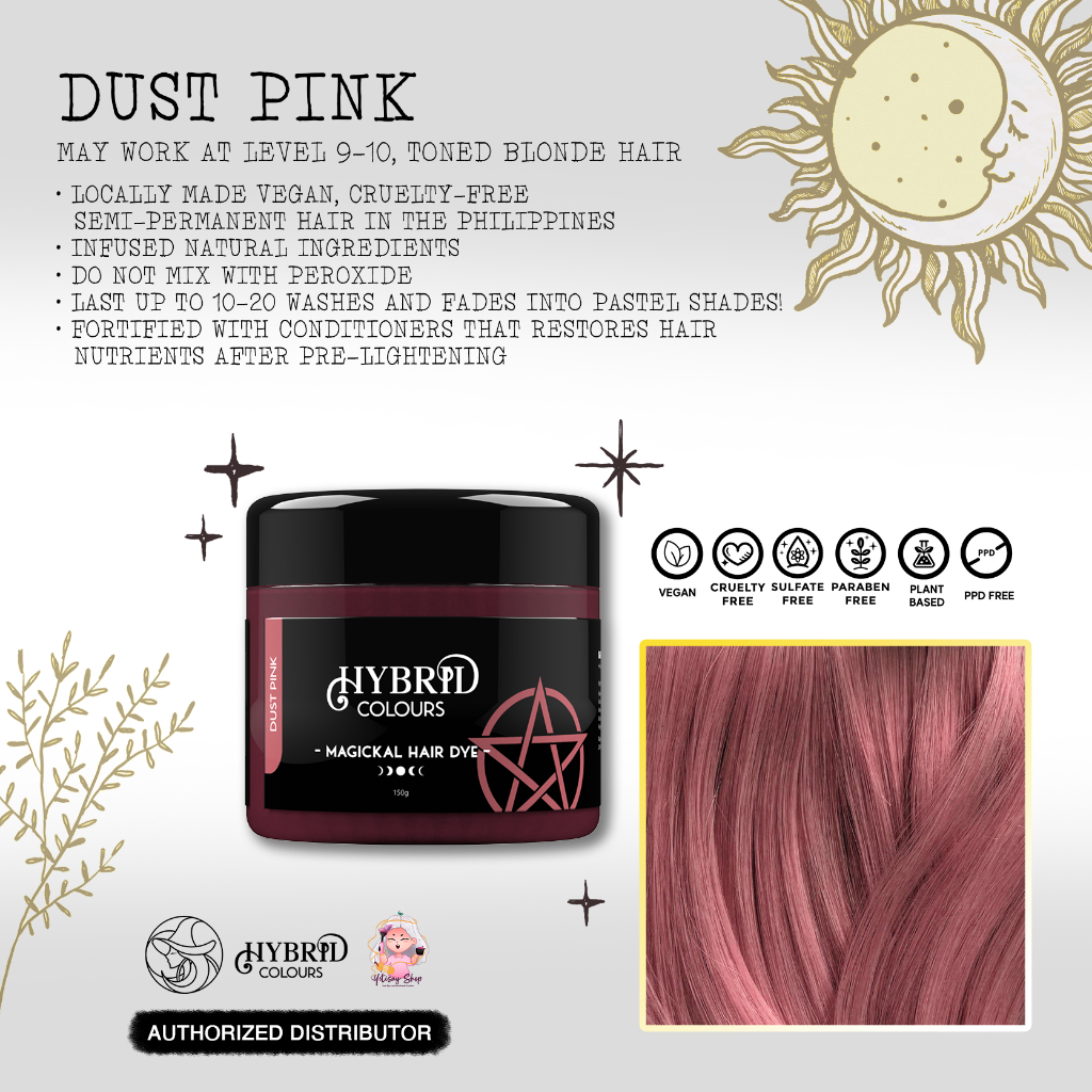 Magickal Dye Dust Pink (Ash Pink) Semi Permanent Hair Dye - Hybrid ...