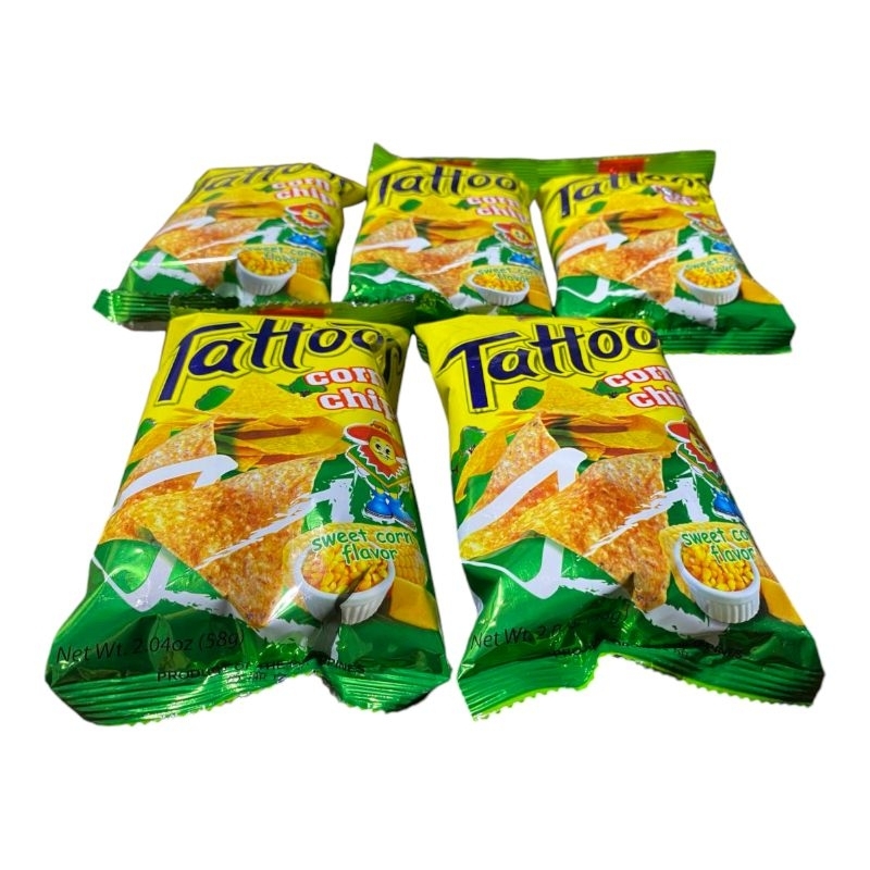 5 Packs of Tattoos Corn Chips (58g) | Shopee Philippines