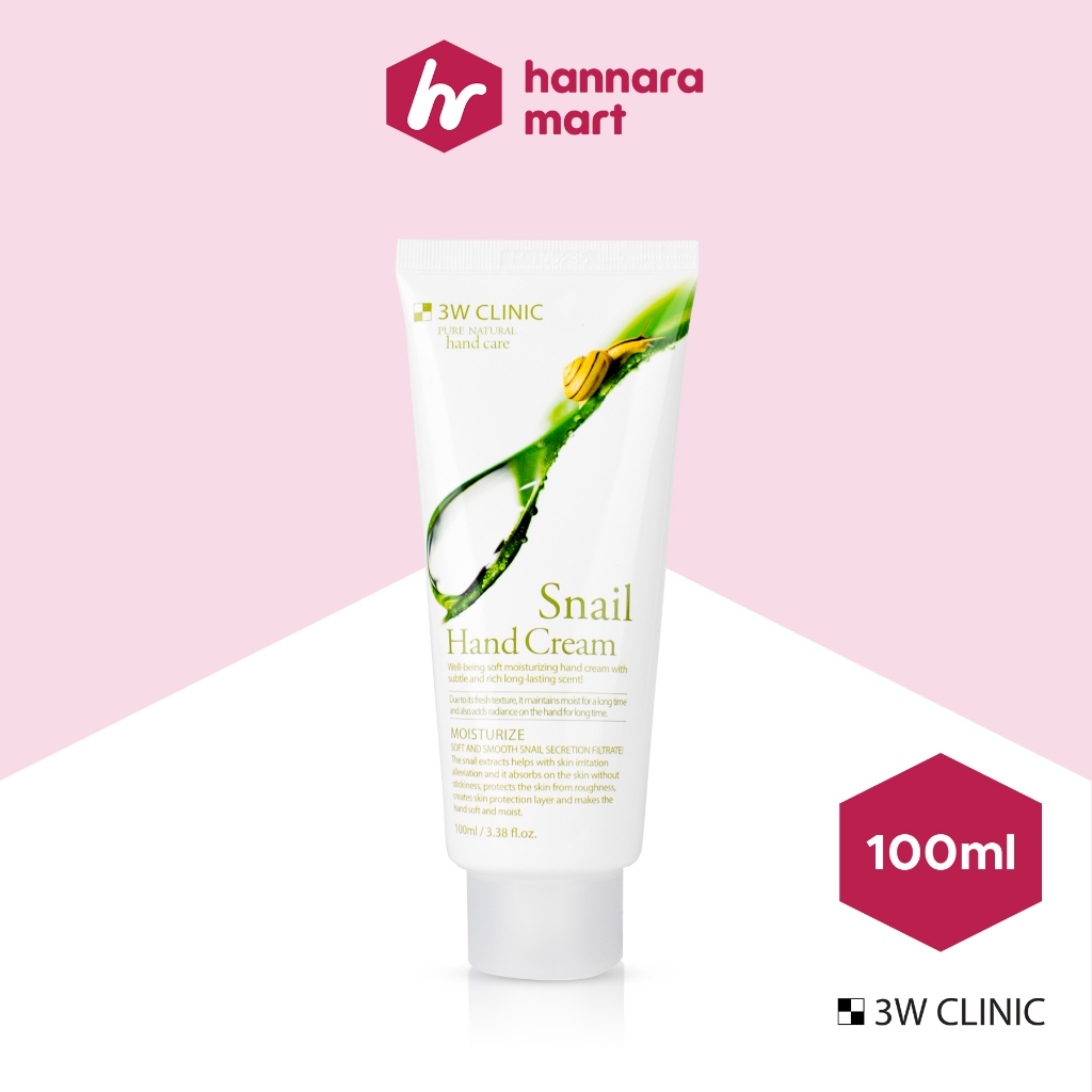 3W CLINIC Moisturizing Snail Hand Cream | Hannara Mart | Shopee Philippines