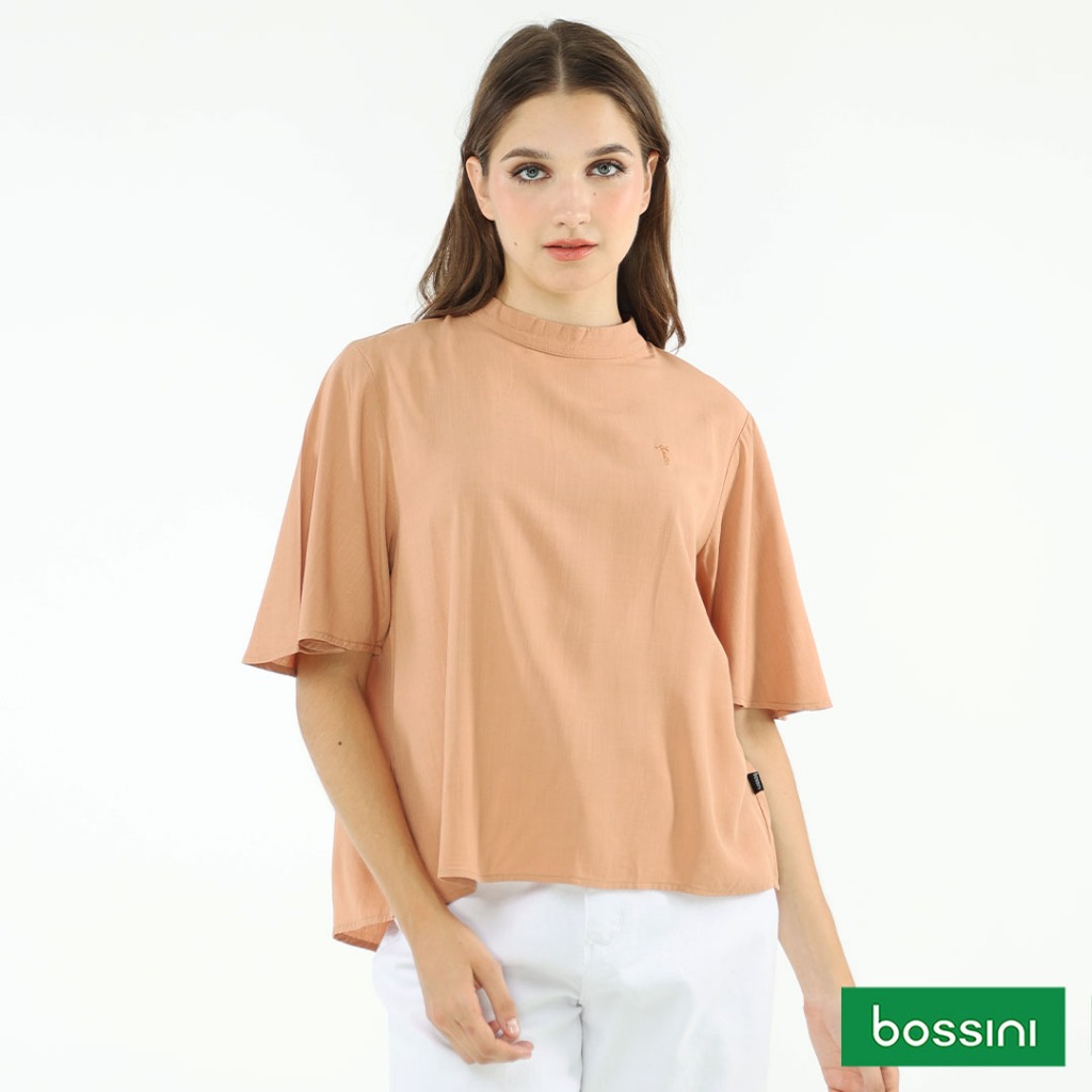 Bossini Ladies Soft Linen Woven Short Sleeve Blouse OLT04-0653 | Shopee ...