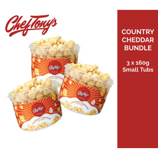Country Cheddar Popcorn by Chef Tony's Bundle (3 Small Tub) B | Shopee ...