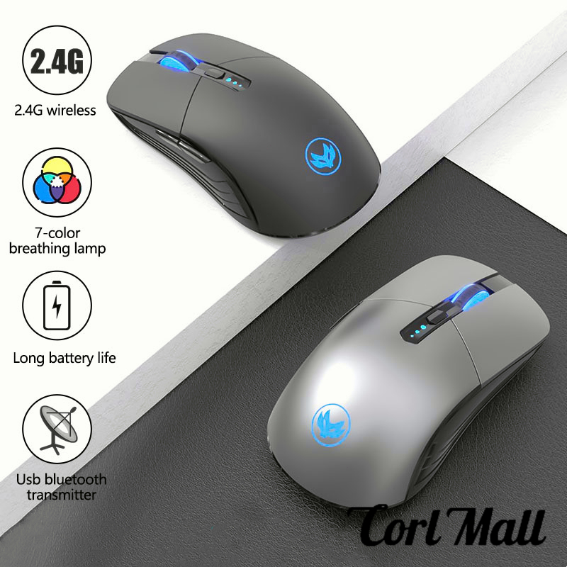Wireless Mouse Rechargeable Bluetooth Mouse Silent Gaming Mouse For ...