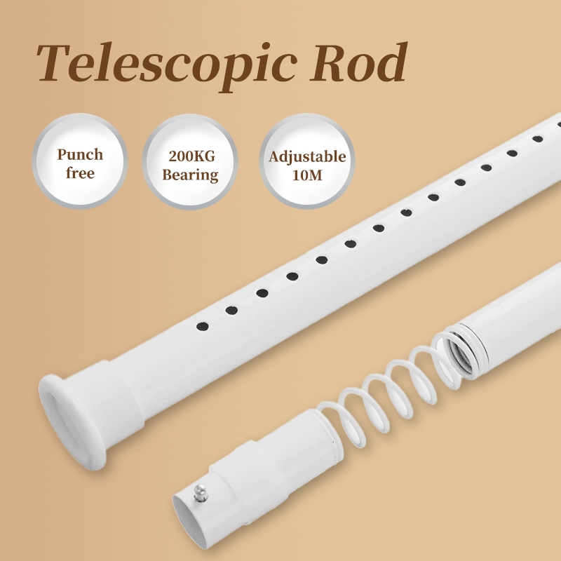 Adjustable Punch-free Spring Telescopic Rod Punch-free Clothing Rod ...