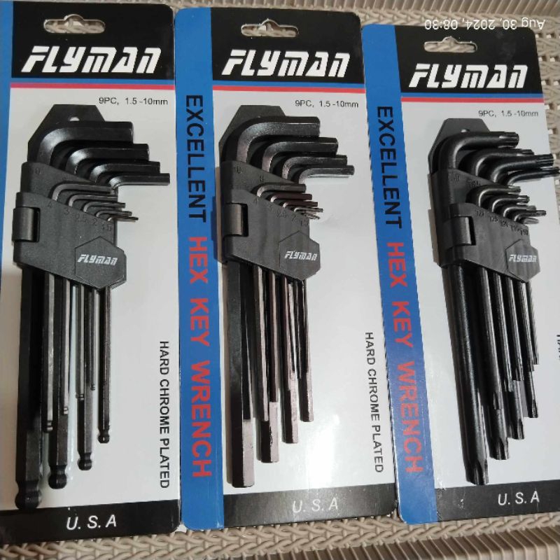 9pcs SET LONG ALLEN WRENCH FLYMAN ORIGINAL | Shopee Philippines