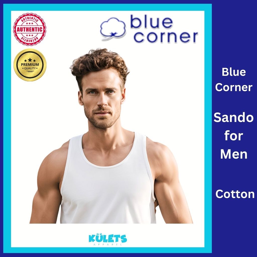 Original Blue Corner Sando for Men Cotton White Sando Tanks Adult ...