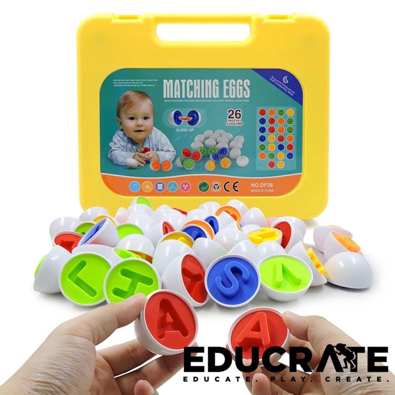 educratePH Matching Egg Letters Alphabet A-Z with Case | Shopee Philippines