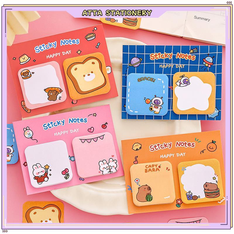 60Sheets INS Cute Cartoon Combination Sticky Notes Student Memo Pads ...