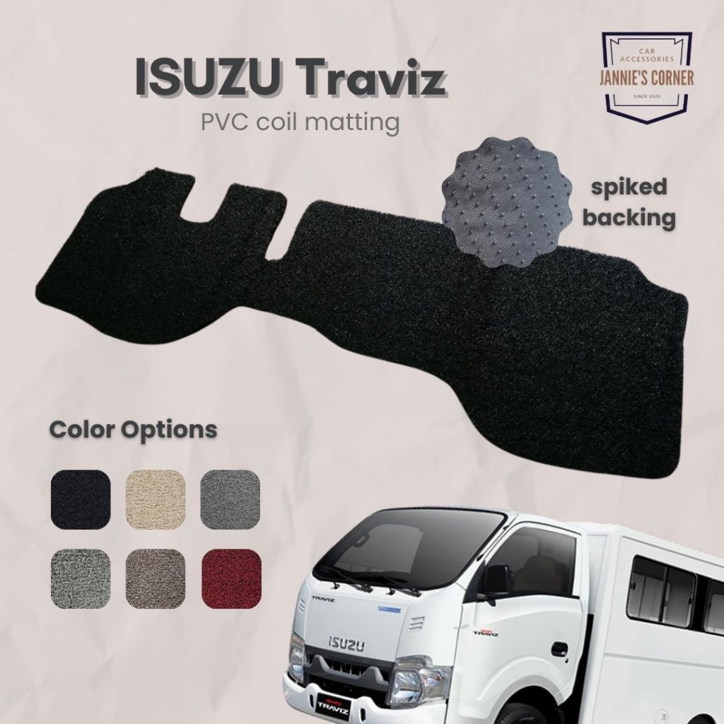 Isuzu Traviz PVC Car Matting Front Row (Spiked Back) | Shopee Philippines