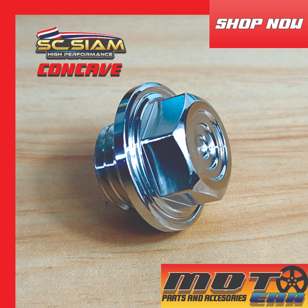 SC SIAM STAINLESS CONCAVE CNC ENGINE OIL COVER ALL YAMAHA / HONDA ...