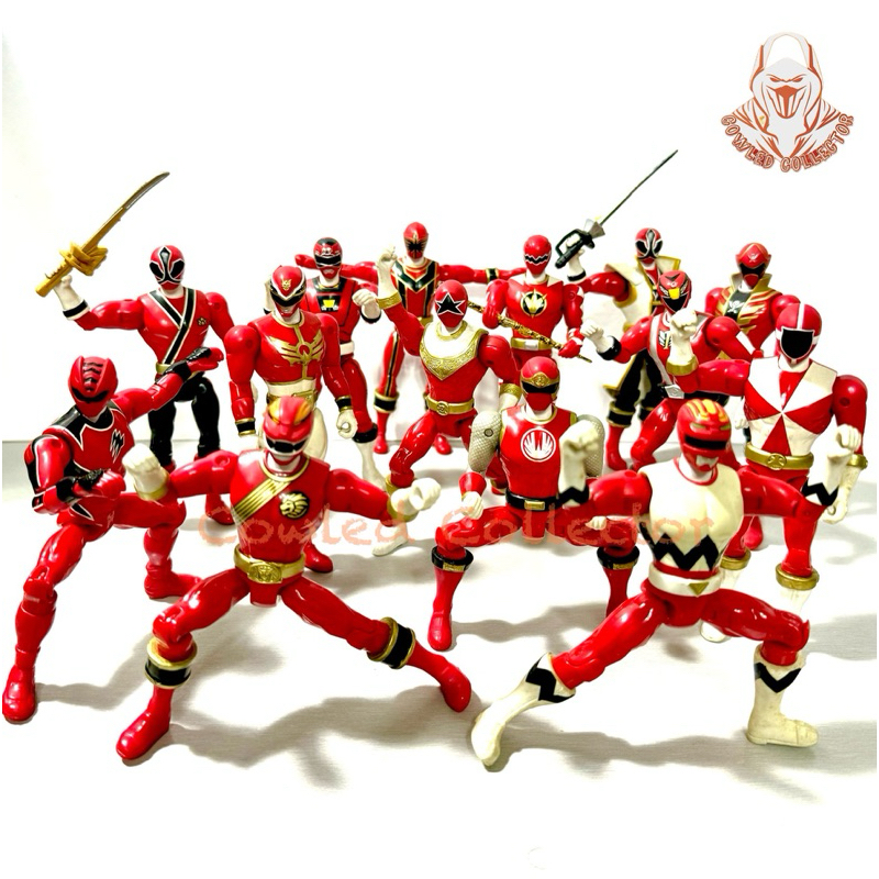 Bandai Power Rangers Super Megaforce Action Hero Legendary Red Rangers ...