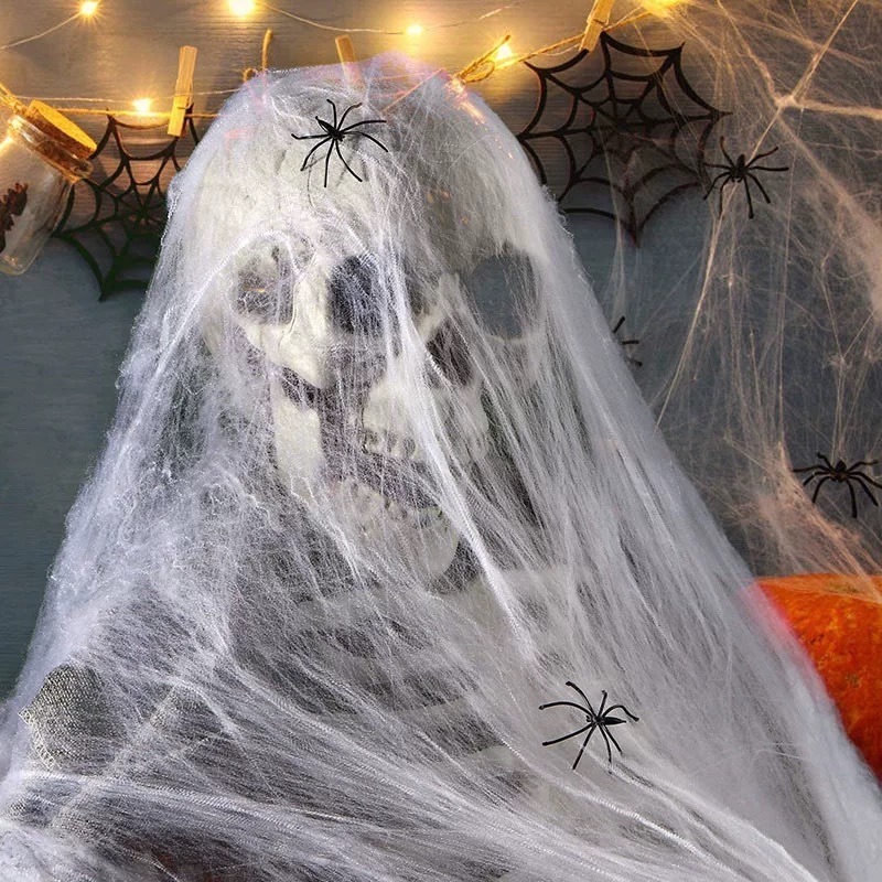 Halloween Spider web decoration outdoor scene layout props spider web ...