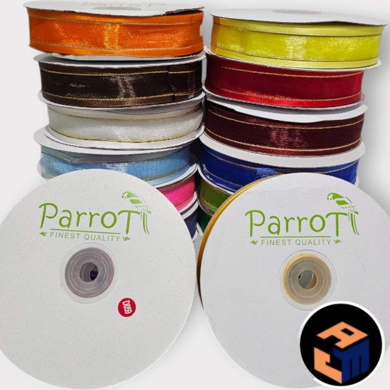 Parrot Organza Ribbon with Lining 33 Yards | Shopee Philippines