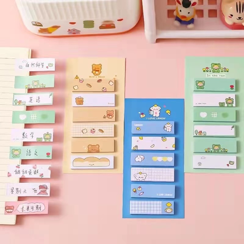 Index Sticky 120Sheets Cartoon Rectangular Label stickers Portable ...