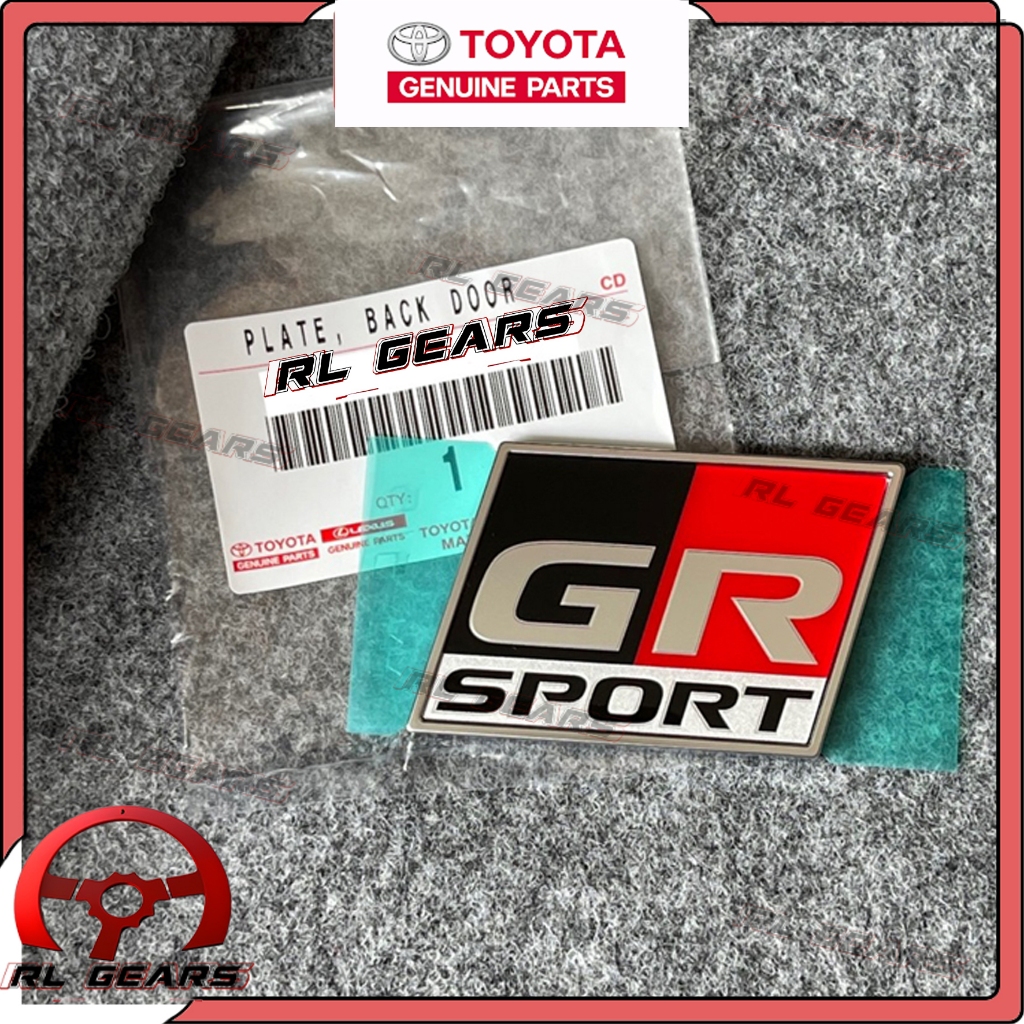 Genuine TOYOTA GR Sport badge logo chrome black glossy black for Hilux ...