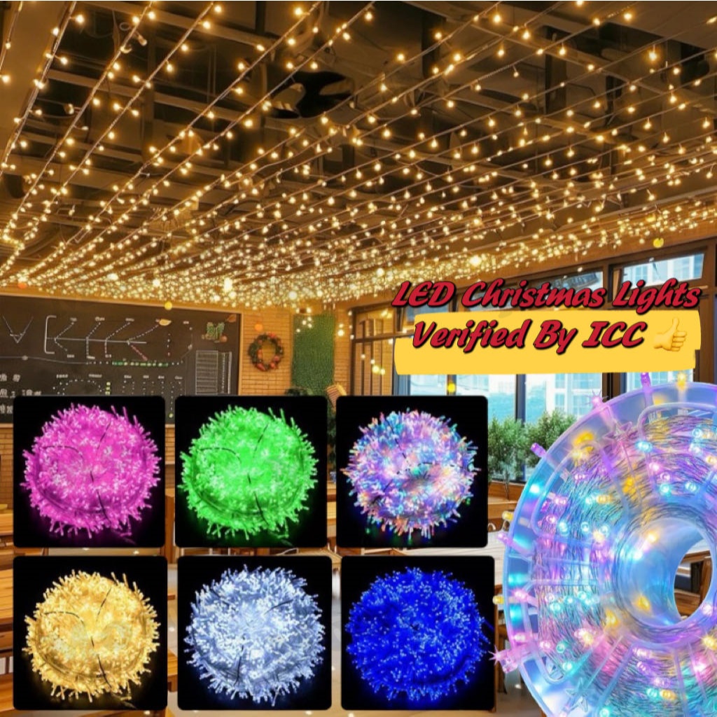 100L Christmas Lights Plug In String Lights Christmas Decorations Strip ...