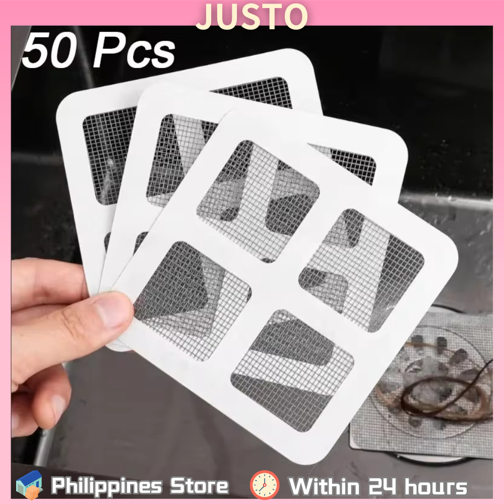 50PCS Floor Drain Stickers Disposable Drainage Cover Hair Anti-Blocking ...