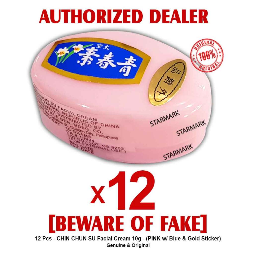 Chin Chun Su Cream Facial Creams 10g each - Pink with Blue and Gold ...