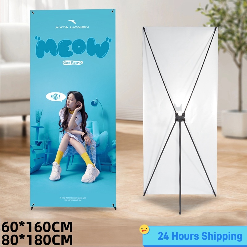 Product Advertising Display Stand Tarpaulin Stand X-Bracket 2x5ft 3x6ft ...