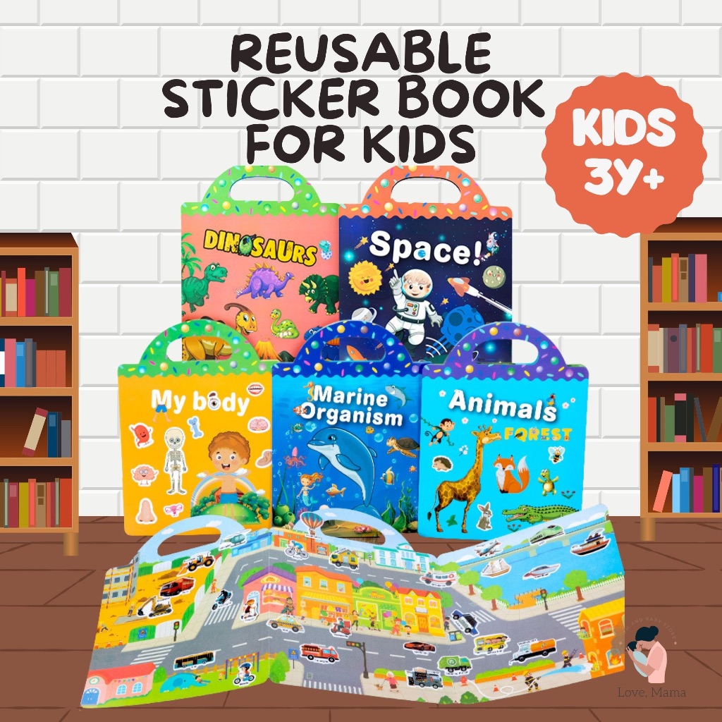 Love Mama Activity Book Quiet Book Busy Book Montessori Sticker Book ...