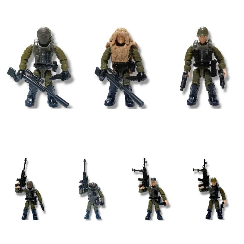 XJ Blocks Military Soldiers 2 inch 1:35 Scale Super Poseable Mini ...