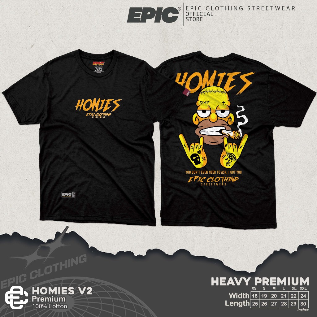 Premium - HOMIES V2 - T SHIRT - Long Sleeve - Hoodie - Epic Clothing ...