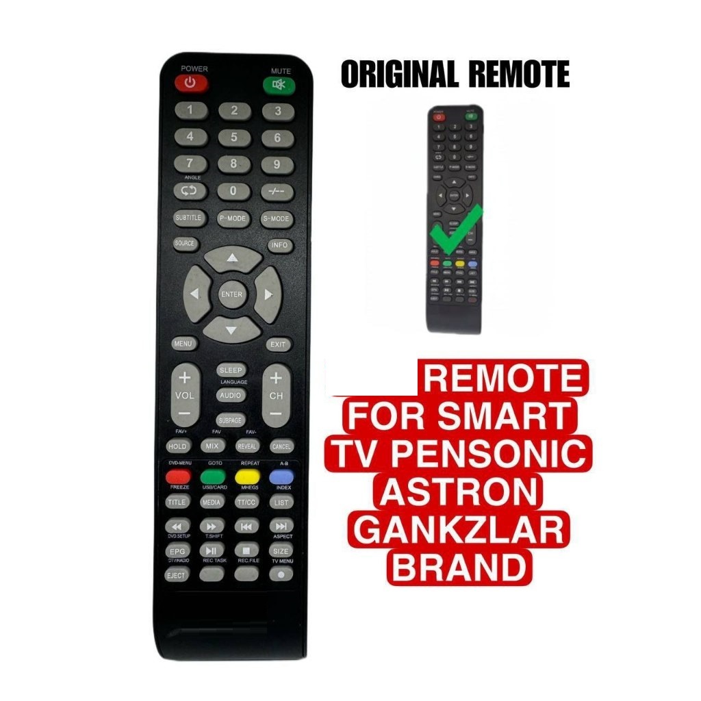 SATA Universal for Pensonic LED Smart TV Remote Control Compatible For ...
