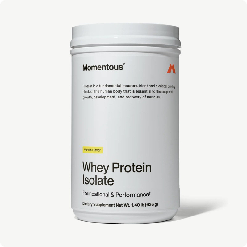 Authentic Momentous Sports Grass Fed Whey Protein Isolate Powder ...