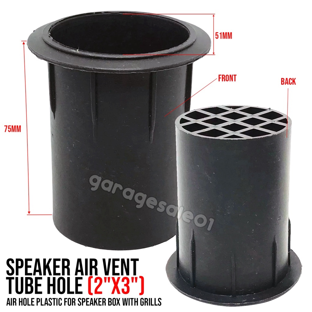 GS10 Speaker Air Vent tube hole Air Hole Plastic 2"x3" for Speaker Box ...