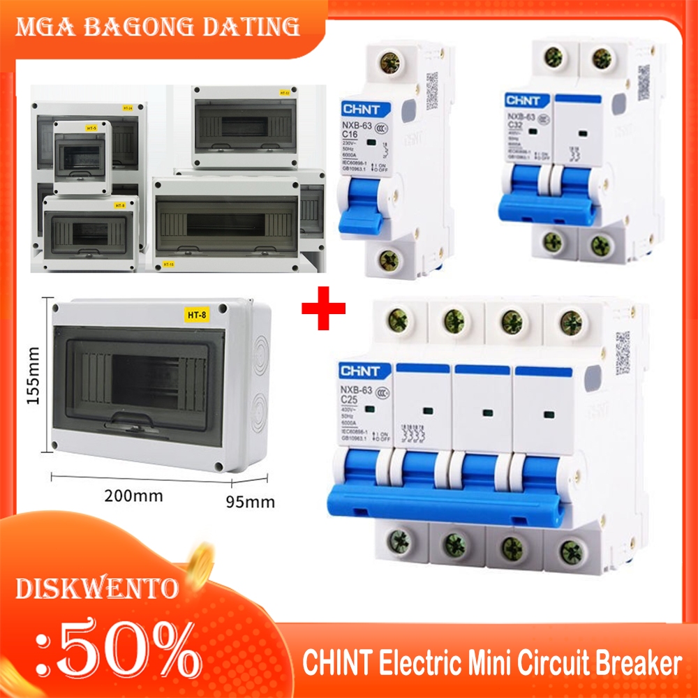 10A-25A CHINT Electric Mini Circuit Breaker NXB-C63/2P MINIATURE ...