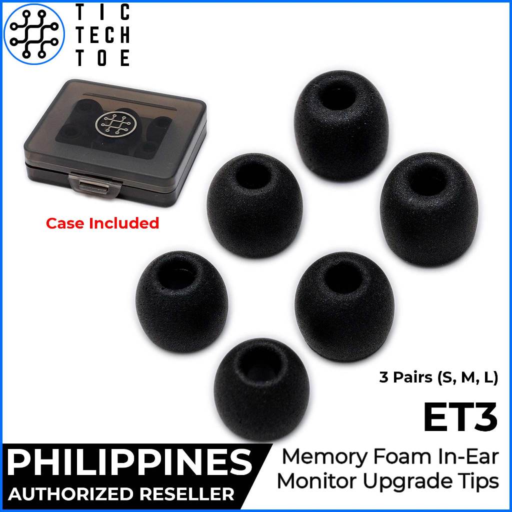 Tic Tech Toe ET3 Memory Foam Earphone Tips Upgrade Replacement IEM 3 ...