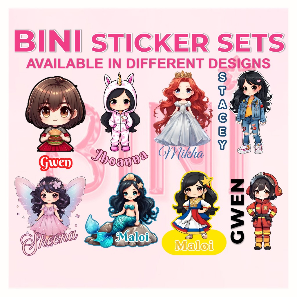 BINI Chibi Sticker Set BINI Verse Themed Fan Art Ppop Girl Group ...