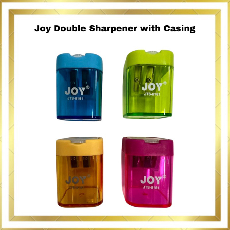 Joy Double Sharpener With Casing Assorted Color | Shopee Philippines