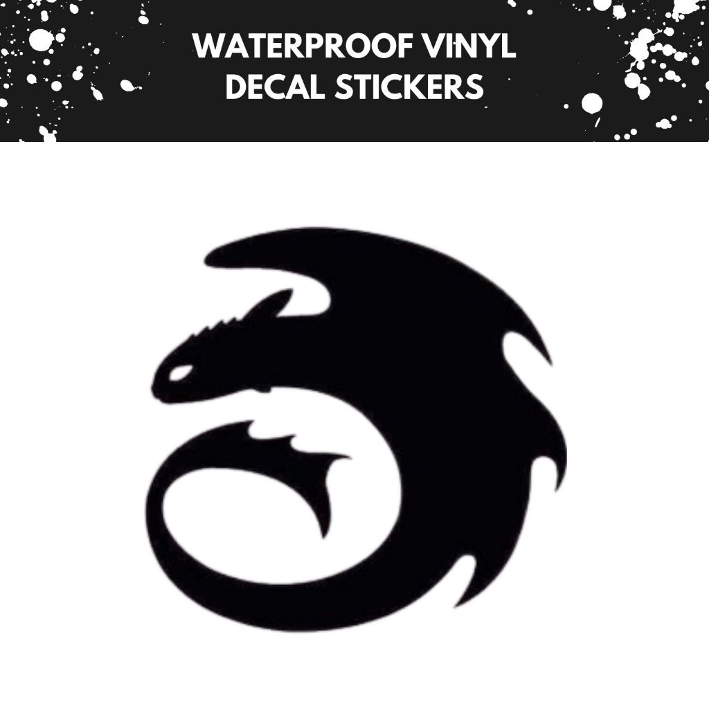 Toothless Waterproof Vinyl Decal Stickers (for flasks, tumblers, laptop ...