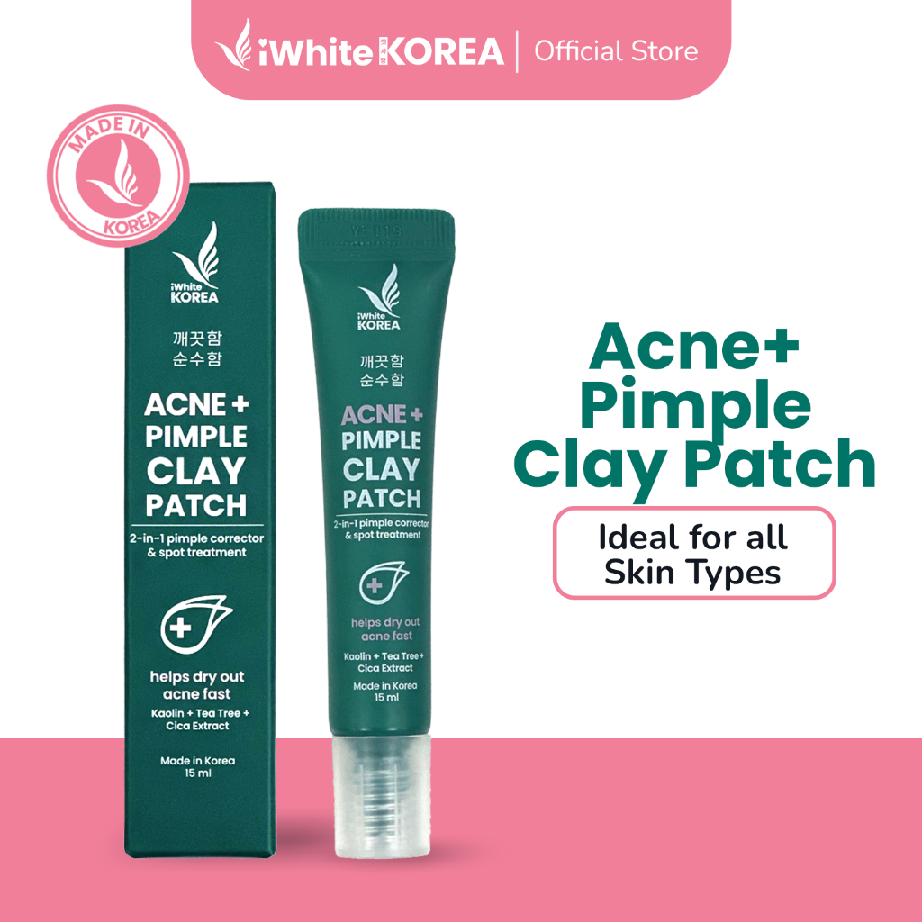 iWhite Korea Acne+ Pimple Clay Patch Tube 15ml | Shopee Philippines