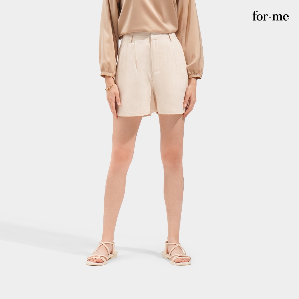 ForMe Bermuda Shorts For Women (Off White) | Shopee Philippines