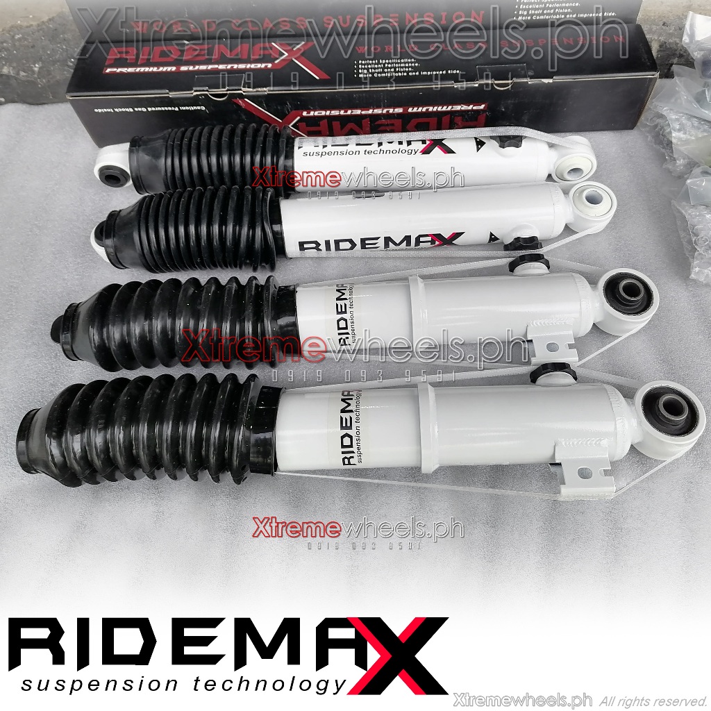 Navara / Terra 2012 to 2025 Set Ridemax Suspension 4Way Damping Shock ...