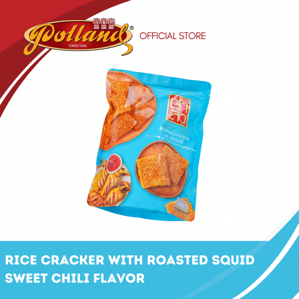 CHAO SUA Rice Cracker with Roasted Squid Sweet Chili Flavor 80g/pack ...