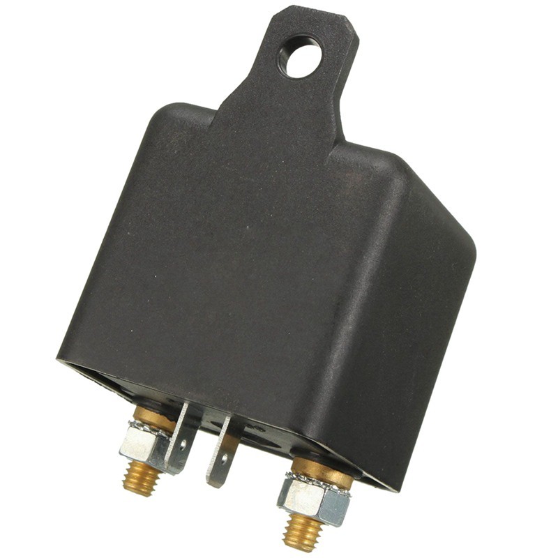 12V 100Amp 4-Pin Heavy Duty ON/OFF Switch Split Charge Relay Black ...