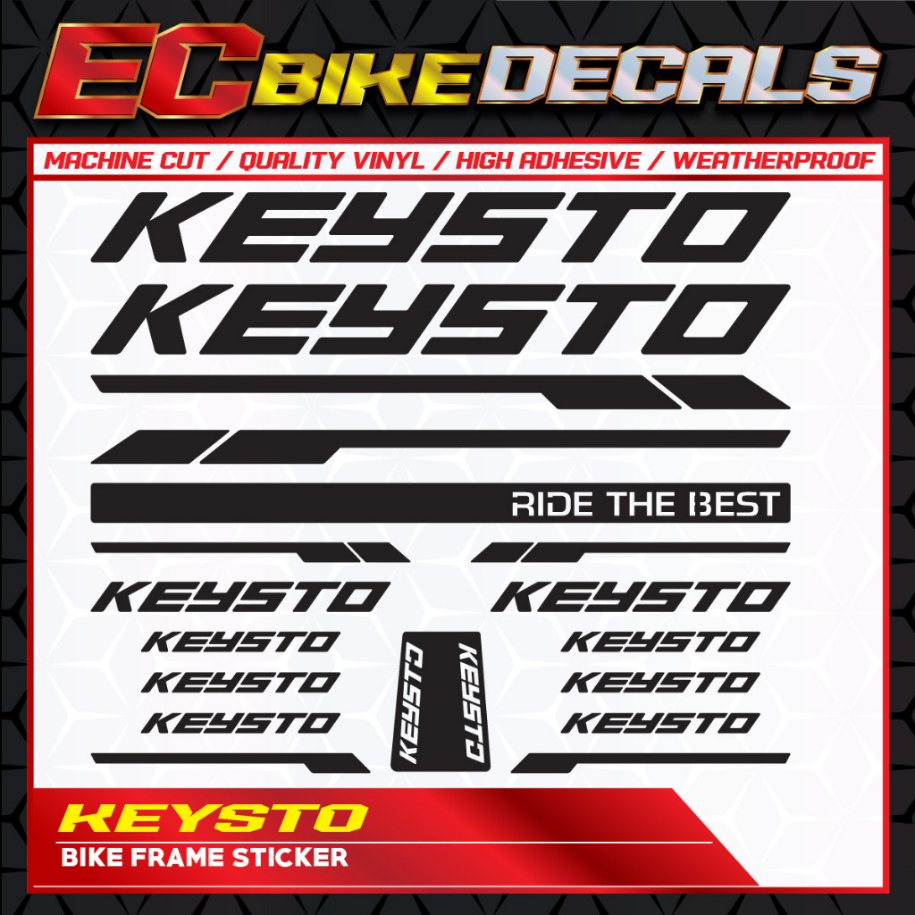 EC BIKE Decals KEYSTO Bike Frame Vinyl Sticker for Mountain Bike/Road ...