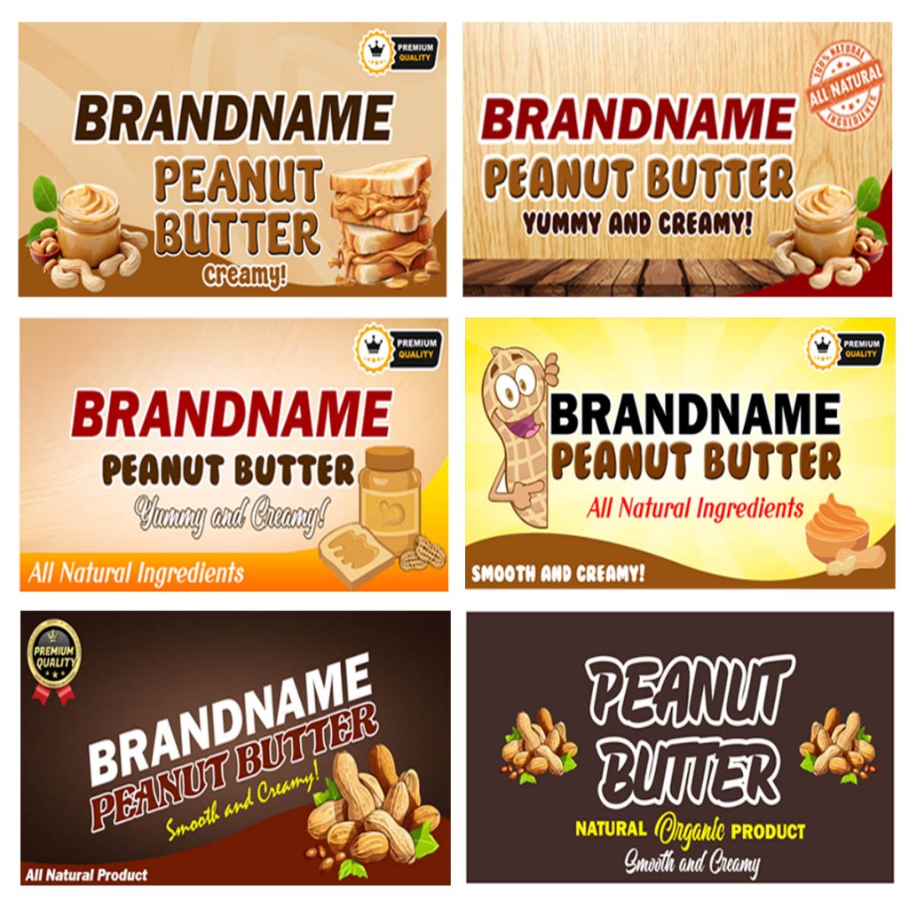 64pcs Peanut Butter Rebranding Sticker Brandname | Shopee Philippines