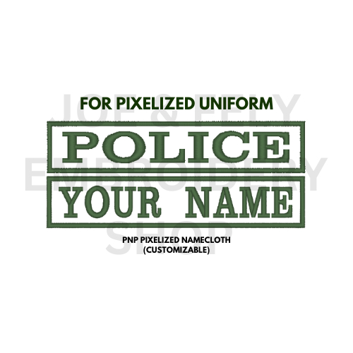 PNP PIXELIZED NAMECLOTH (CUSTOMIZABLE) | Shopee Philippines