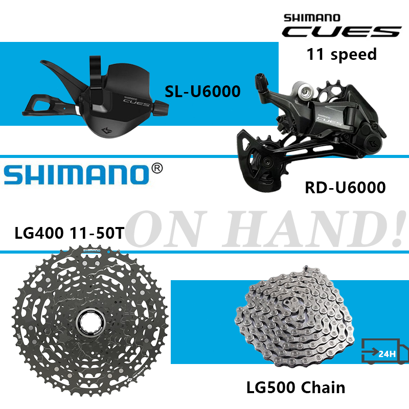 SHIMANO CUES U6000 11 Speed Groupset U6000 Shifter RD LG400 50T Cogs LG500 Chain Kit Bike Parts ...