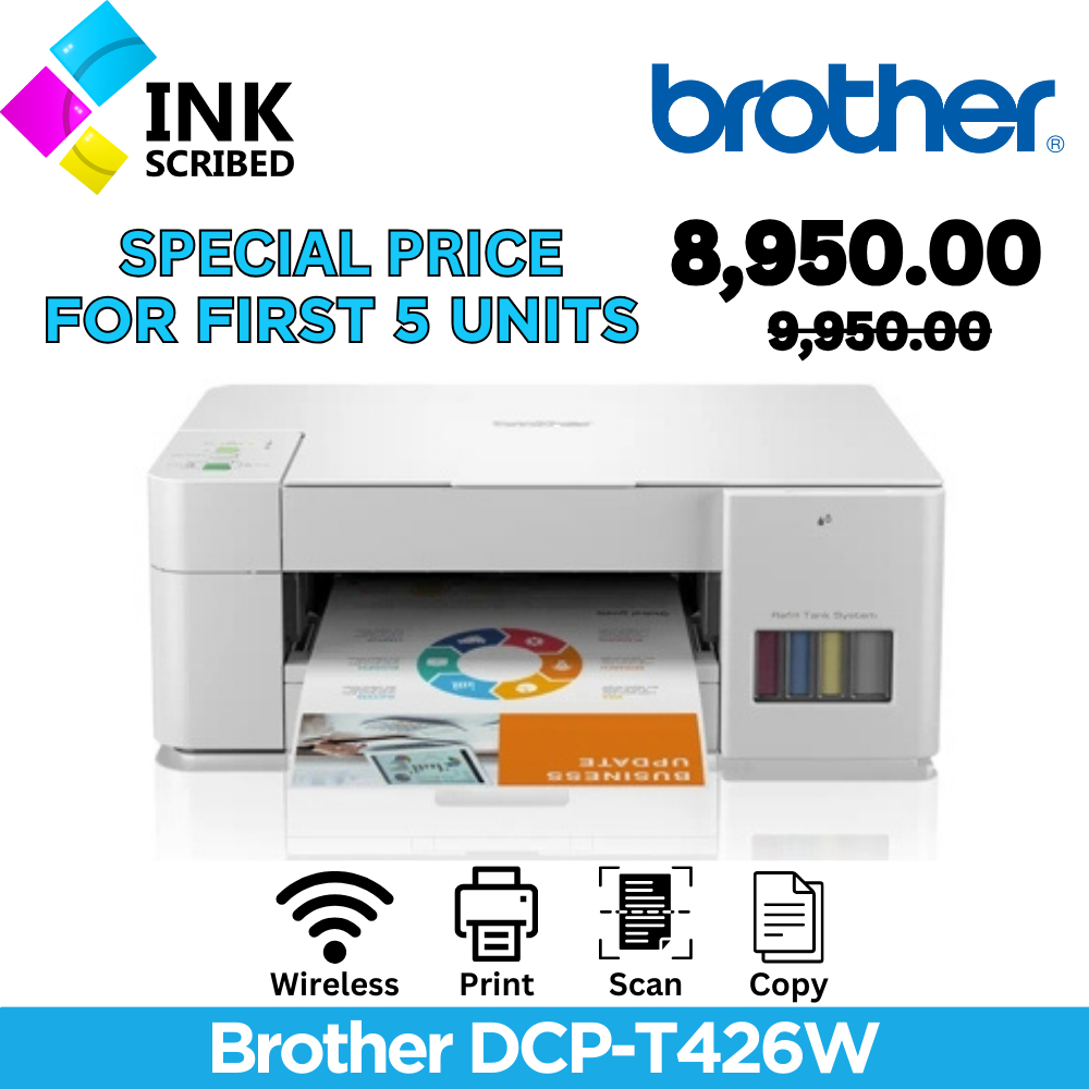BROTHER DCP-T426W 3-in-1 Colored Inkjet Inktank Printer Multifunction ...