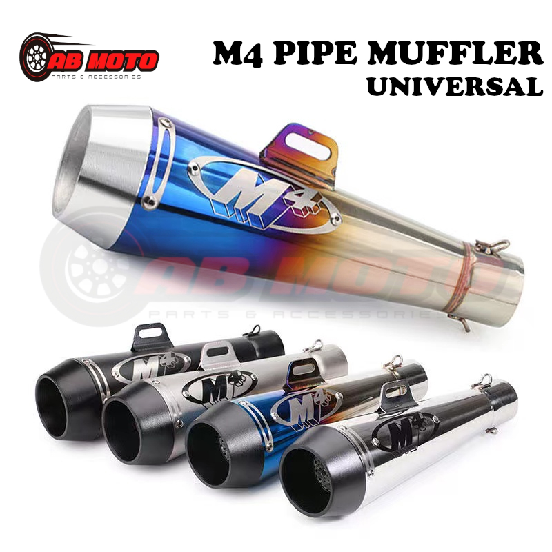 Authentic 38-51mm Universal M4 Exhaust Pipe Motorcycle Muffler Pipe ...