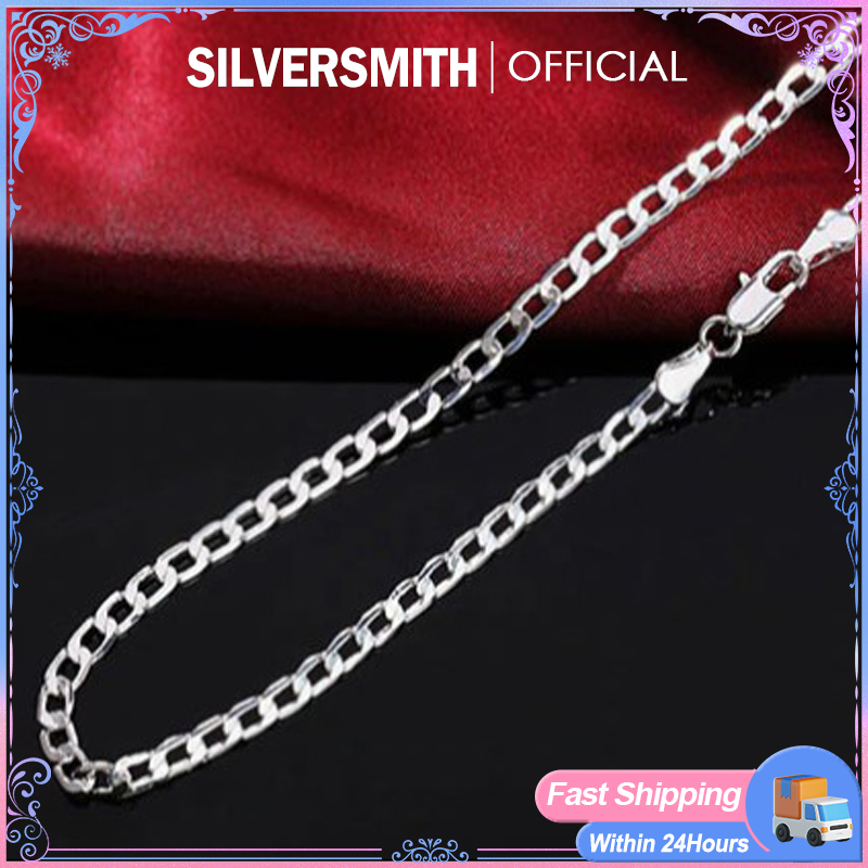 Silversmith S925 Sterling Silver NMS-140 /141 TOP QUALITY Necklace for Men Fine Jewelry Gifts 2m ...