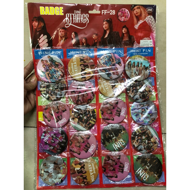 Bini pin Badge 20pcs (per pack) | Shopee Philippines